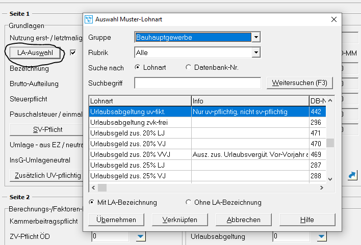 Wie kann ich eine Lohnart aus der Musterlohnarten-Datenbank neu anlegen?