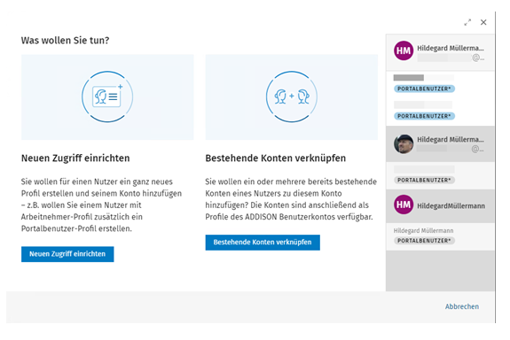 ADDISON Benutzerkonto Erläuterung, Funktionsumfang, Verwaltung der ...