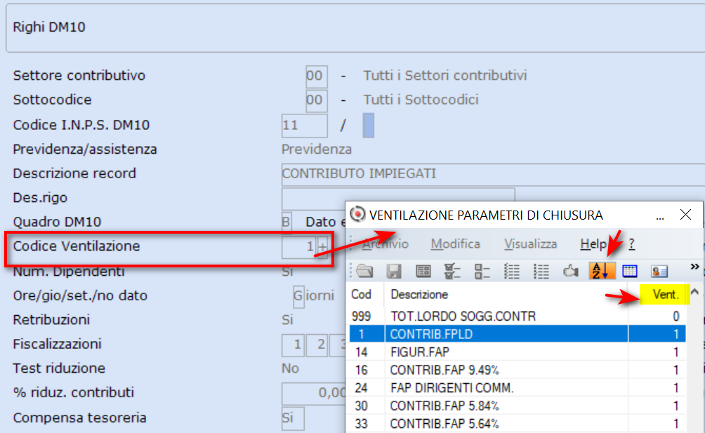 B.Point - Paghe - Tabelle - Ricerca codice ventilazione libero