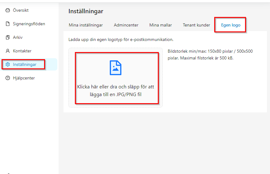 Capego SmartSign - Lägg till logotyp