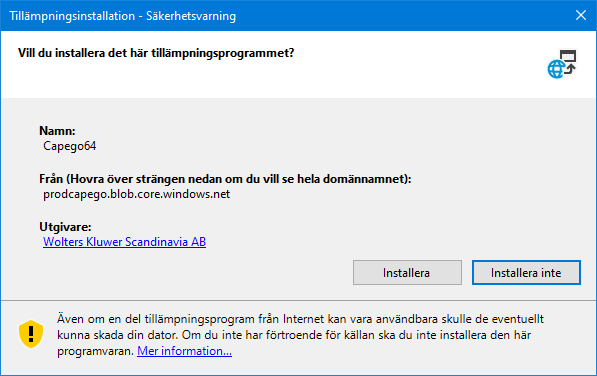 Installera Capego på din dator